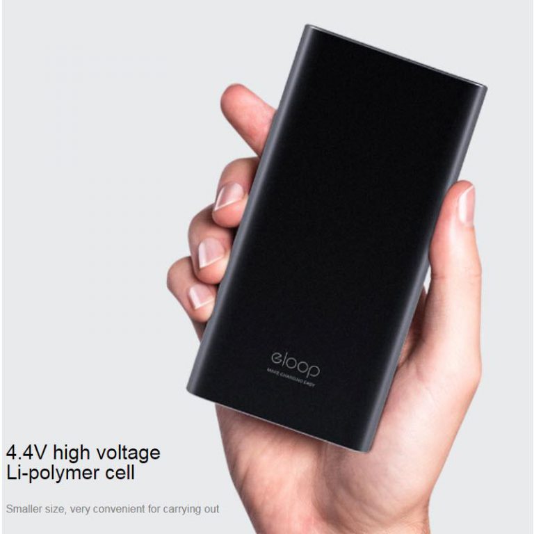Eloop E37 แบตสำรอง Power Bank 22000 mAh (สีดำ) – Double A Delivery