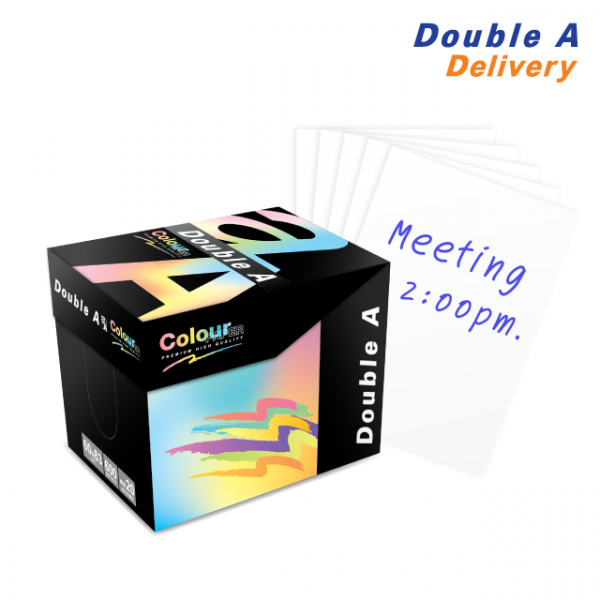กระดาษโน้ต Double A Mini Box เนื้อในคละ 20 สี 600 แผ่น – Double A Delivery